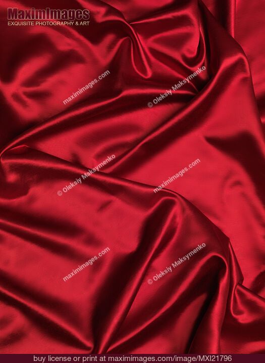 Red Silky Fabric. Stock Photo MXI21796