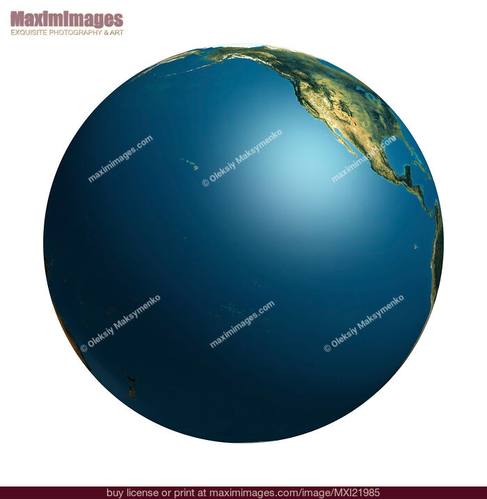 Earth Globe - Pacific Ocean. Stock Image MXI21985