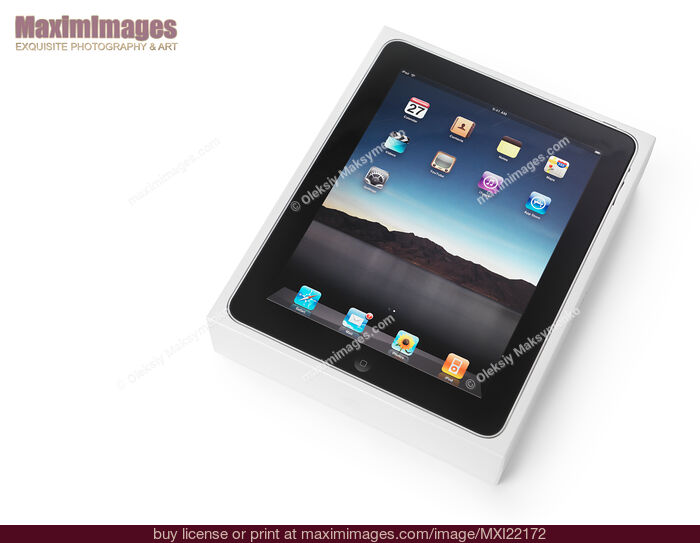 Apple iPad in a Box. Stock Photo MXI22172
