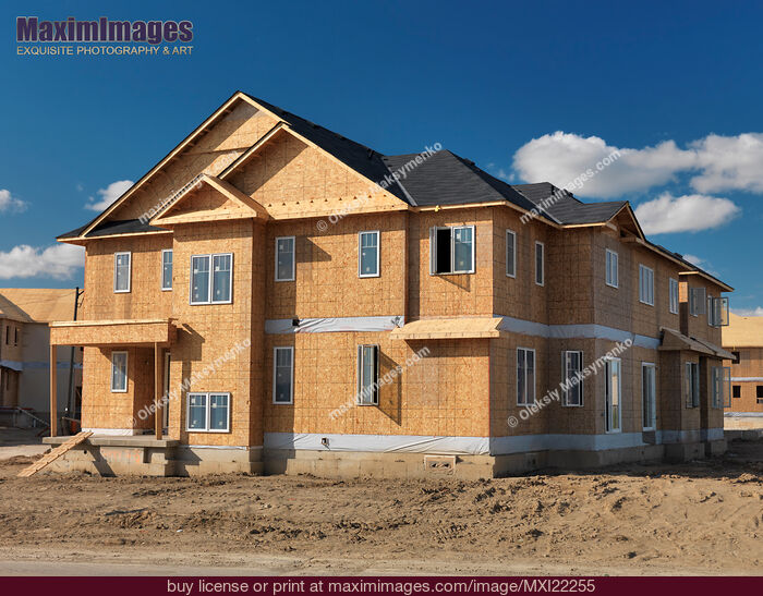 Wooden-Fame House Under Construction. Stock Photo MXI22255