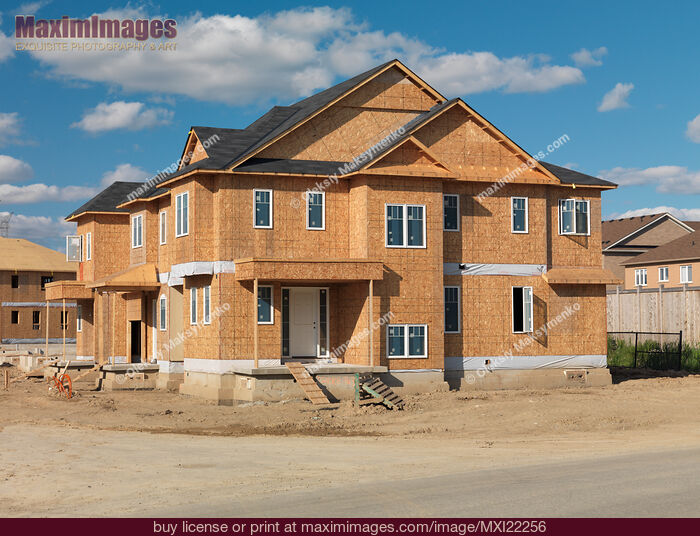 Wooden-Fame House Under Construction. Stock Photo MXI22256