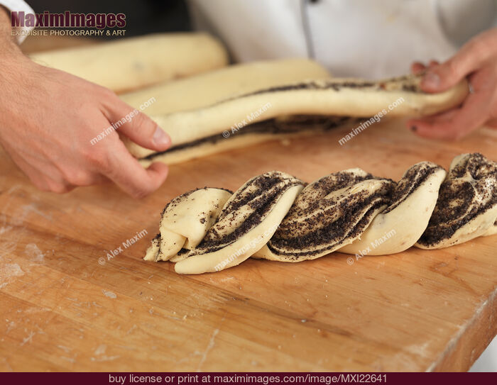 Baker Making Pastries. Stock Photo MXI22641