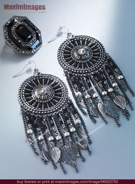 Earrings and Ring. Stock Photo MXI22752
