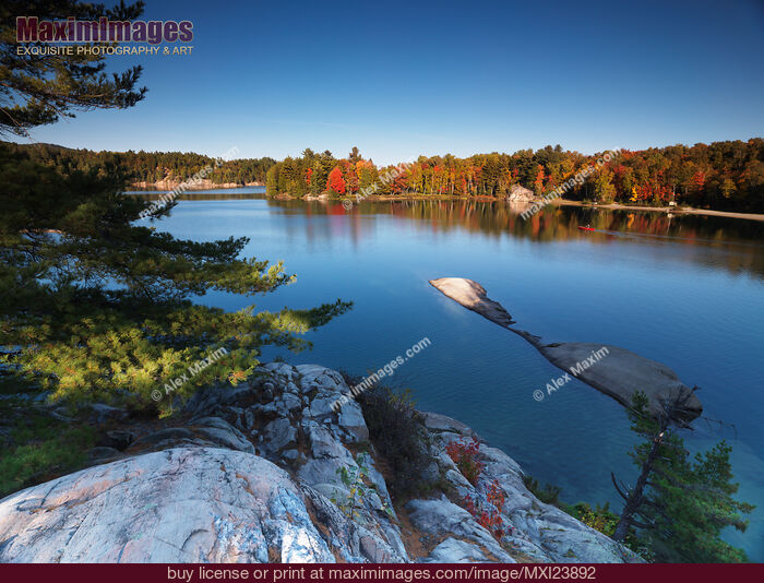 Lake George at Killarney Provincial Park in Fall. Stock Photo MXI23892