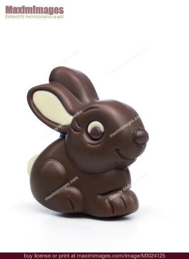 Cute chocolate bunny. Stock Photo MXI24125