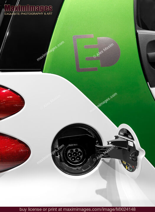 Plug-in electric car power socket. Stock Photo MXI24148