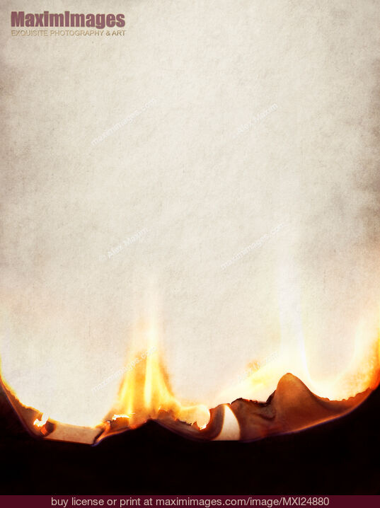 Burning Paper Background. Stock Photo MXI24880
