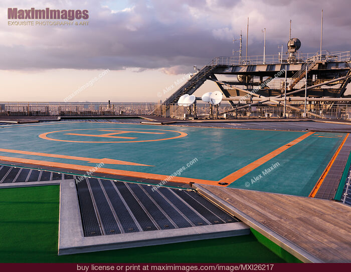 Rooftop helipad. Stock Photo MXI26217