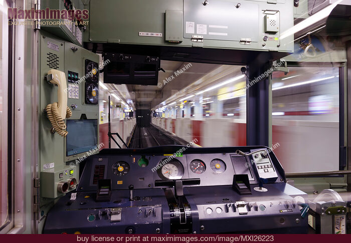 Subway train control panel. Stock Photo MXI26223