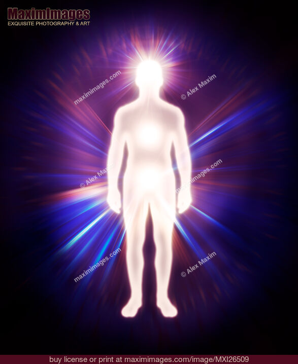 Man ethereal body energy astral body. Stock Image MXI26509