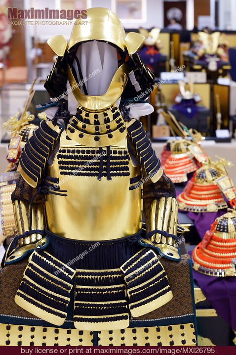Japanese Samurai armor souvenir. Stock Photo MXI26795