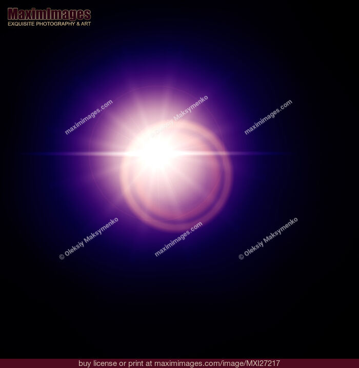 Blue Lens Flare sun effect. Stock Image MXI27217