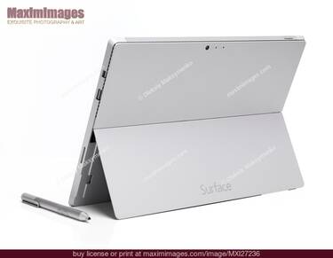 Microsoft Surface Pro 3 tablet rear view. Stock Photo MXI27236