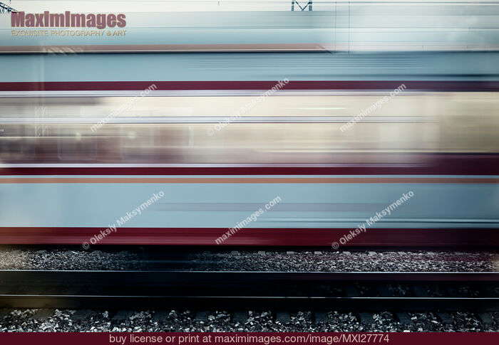 Moving train. Stock Photo MXI27774