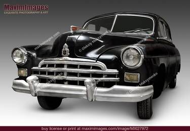 Black GAZ-12 ZIM retro Soviet governmental car. Stock Photo MXI27972