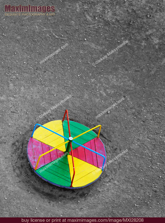 Empty Roundabout at Playground. Stock Photo MXI28208