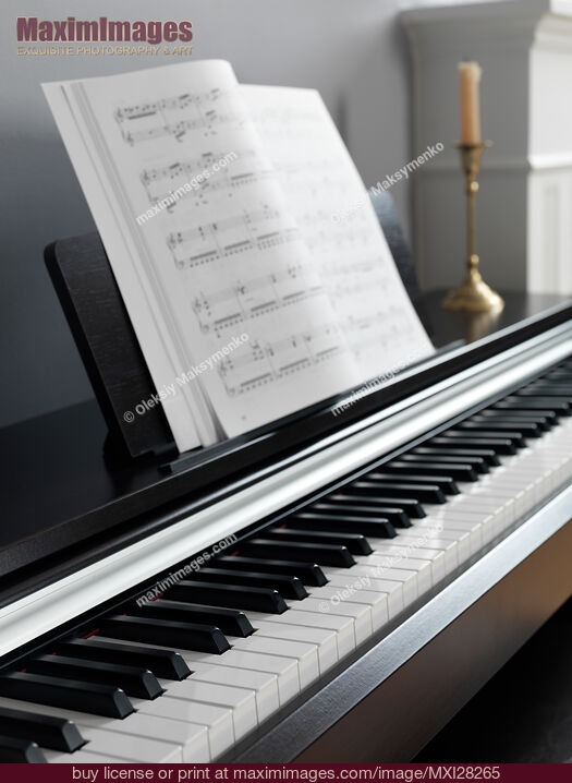 Digital piano at home. Stock Photo MXI28265