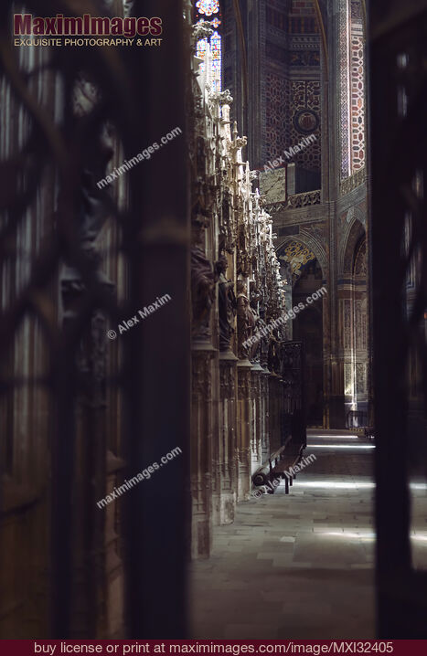 Door to the Chancel behind the rood screen of Albi French Catholic ...