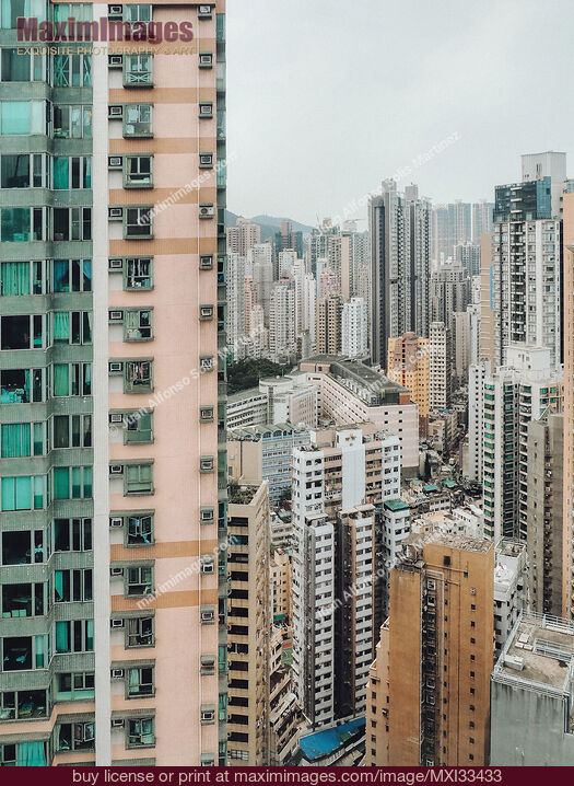 Residential high-rise buildings in Hong Kong city China. Stock Photo ...