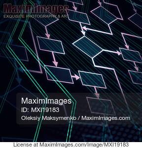 Image of Abstract Flowchart Background | Stock Image MXI19183