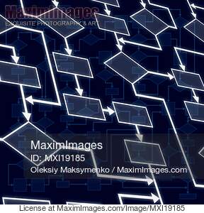 Image of Abstract Flowchart Background | Stock Image MXI19185
