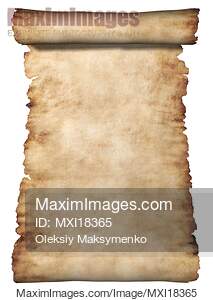 Photo of Roll Of Rustic Parchment Paper Background | Stock Image MXI18365