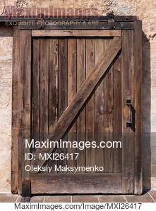 Photo of Old sliding wooden door texture | Stock Image MXI26417