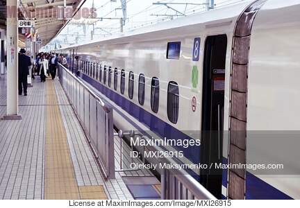 Photo of Shinkansen bullet train green car | Stock Image MXI26915