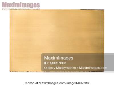 Photo of Shiny brass blank metal sign texture | Stock Image MXI27803