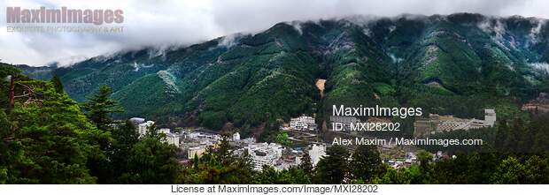 Photo of Panorama of Mountains in Gero Japan | Stock Image MXI28202