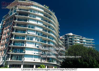 Photo of Modern luxury condo building in downtown Victoria BC | Stock ...