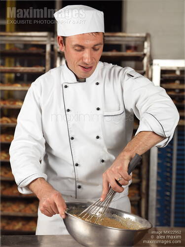 Photo of Baker Whisking Batter | Stock Image MXI22952
