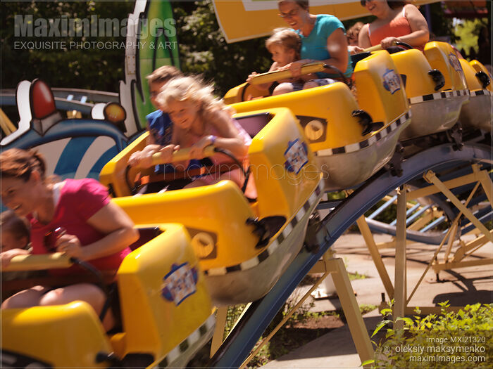 Photo of Children on a Roller Coaster at Canada's Wonderland | Stock ...