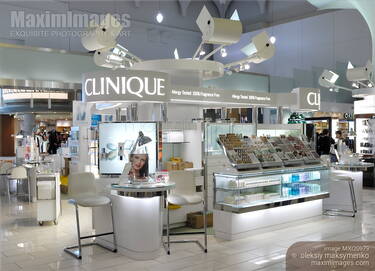 Photo of Clinique Cosmetics Display in a Mall | Stock Image MXI20979
