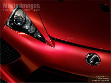 Photo of Closeup of red Lexus LFA car | Stock Image MXI25759