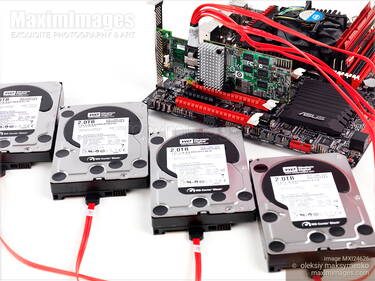 Photo of Computer motherboard with RAID controller | Stock Image MXI24626