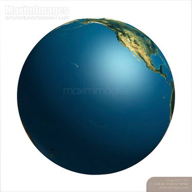Image of Earth Globe - Pacific Ocean | Stock Image MXI21985