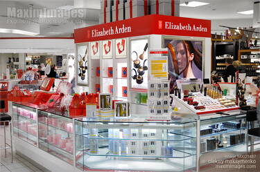 Photo of Elizabeth Arden Cosmetics Display in a Mall | Stock Image MXI21487