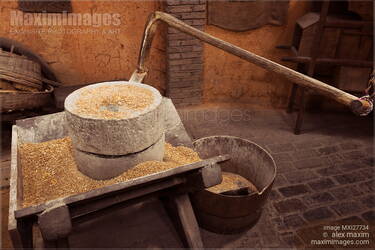 Photo of Gristmill ancient stone grain mill | Stock Image MXI27734
