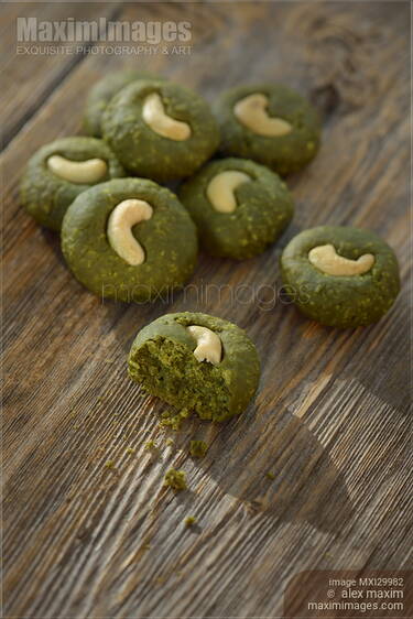 Photo of Home-made Japanese Matcha cookies | Stock Image MXI29982