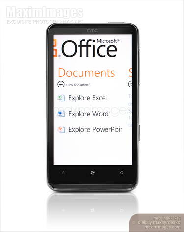 Photo of HTC HD7 Smartphone Windows 7 Phone Microsoft Office | Stock ...