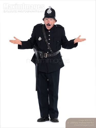 Photo of Keystone Cop with funny expression | Stock Image MXI25218