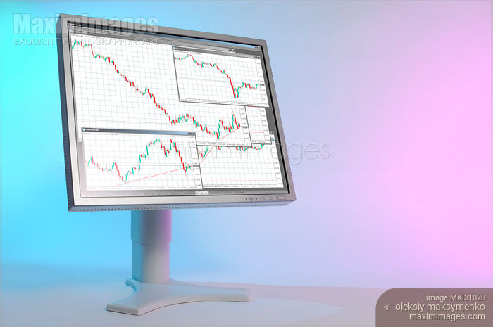 Photo of Monitor Displaying Forex Charts | Stock Image MXI31020
