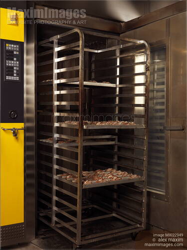 Photo of Rack Trolley in Bakery Oven | Stock Image MXI22949