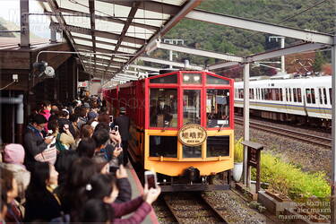Photo of Sagano Scenic Railway Romantic train at Kameoka torokko ...