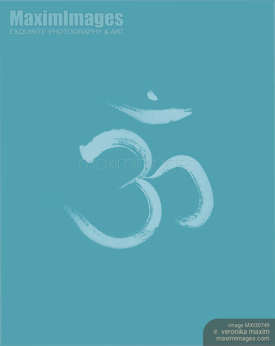 Image of Sanskrit Om or Aum sacred symbol in Yoga artistic design on ...