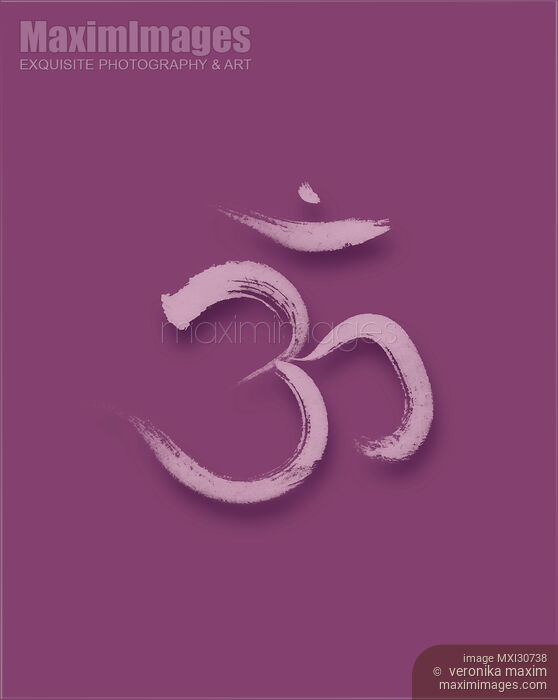 Image of Sanskrit Om or Aum sacred symbol of the crown chakra in Yoga ...