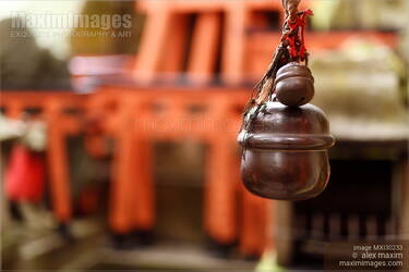 Photo of Suzu Japanese Shinto shrine bell | Stock Image MXI30233