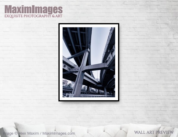 Art Print of Abstract elevated highway interchange | Wall Art #MXI26251