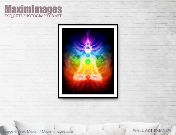 Art Print of Chakras and energy flow on human body | Wall Art #MXI28195